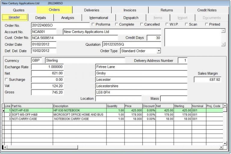 Focus ERP - Sensible Computing Solutions Ltd